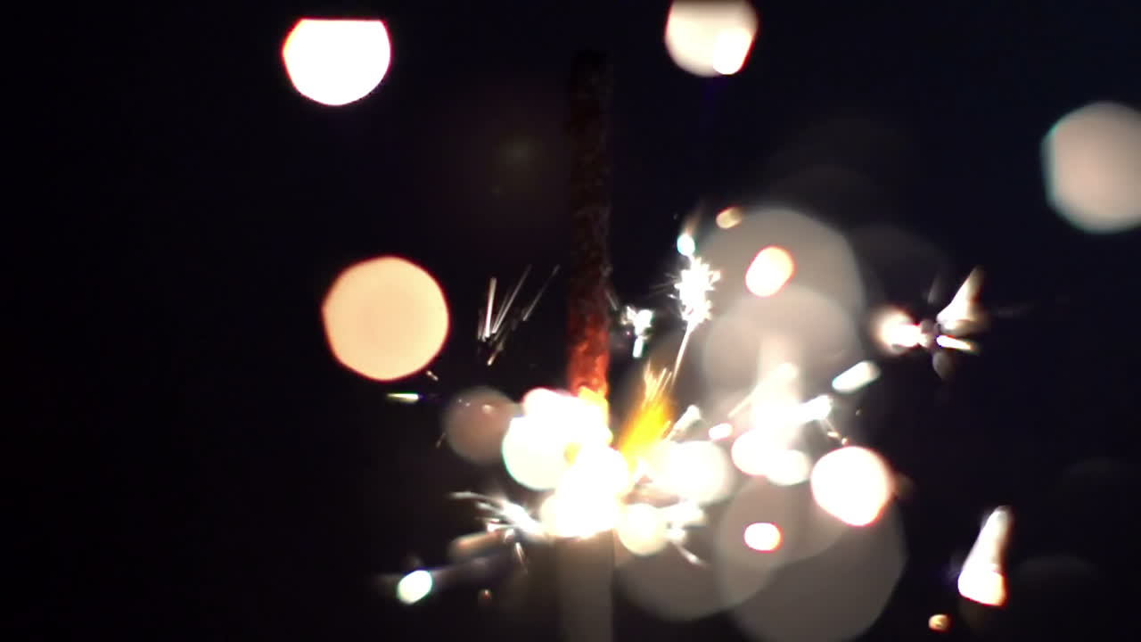 Premium stock video - Slow motion sparkler 02