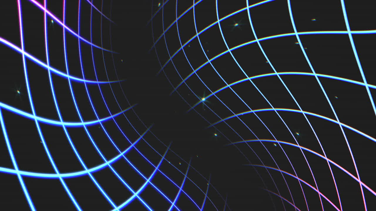 Spiral and vertigo retro neon grid pattern in dark galaxy | Premium ...