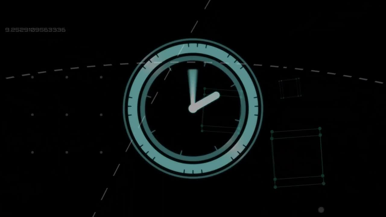 Animation Of Clock Ticking And Network Of Connections Premium Stock Video Footage