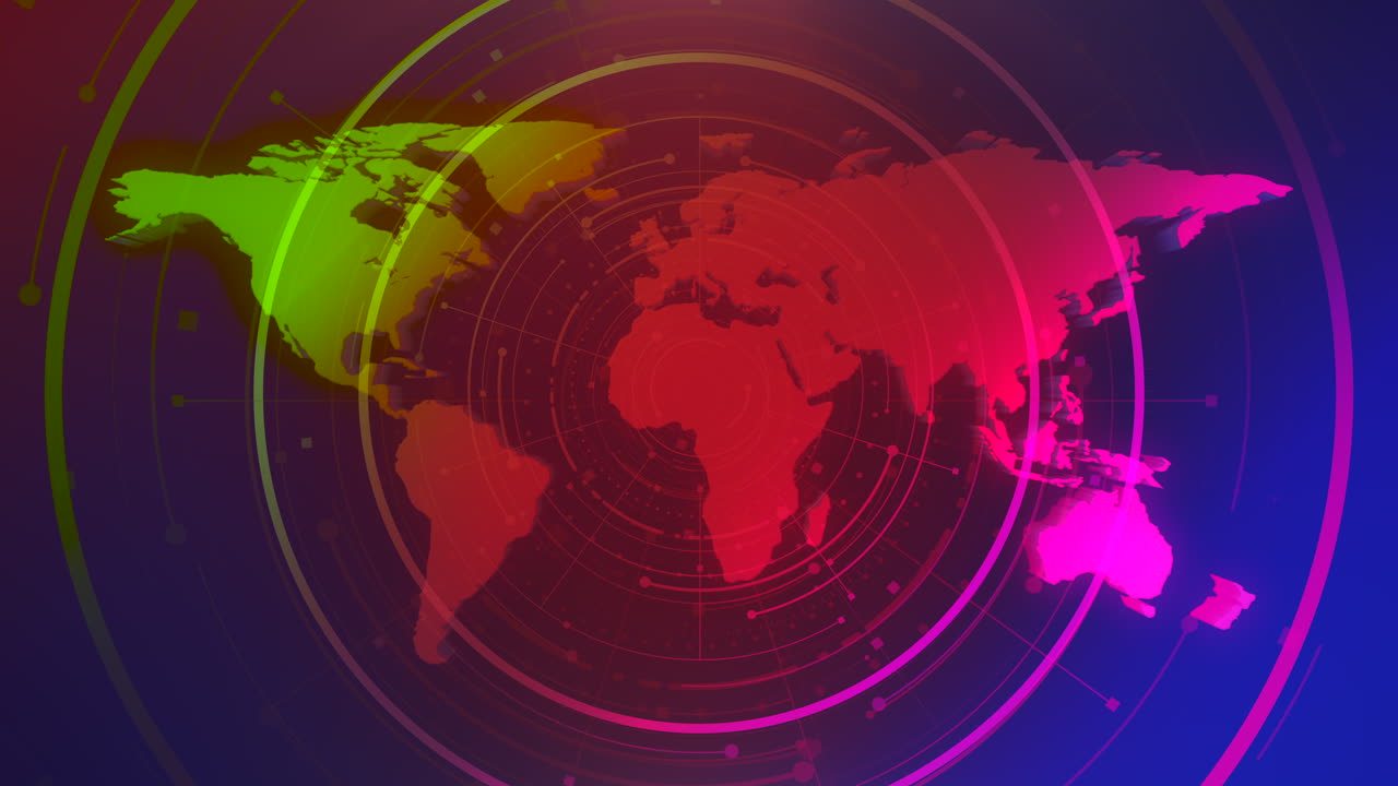 News Intro Graphic Animation With Grid And World Map 1 Free Motion Graphics & Backgrounds ...