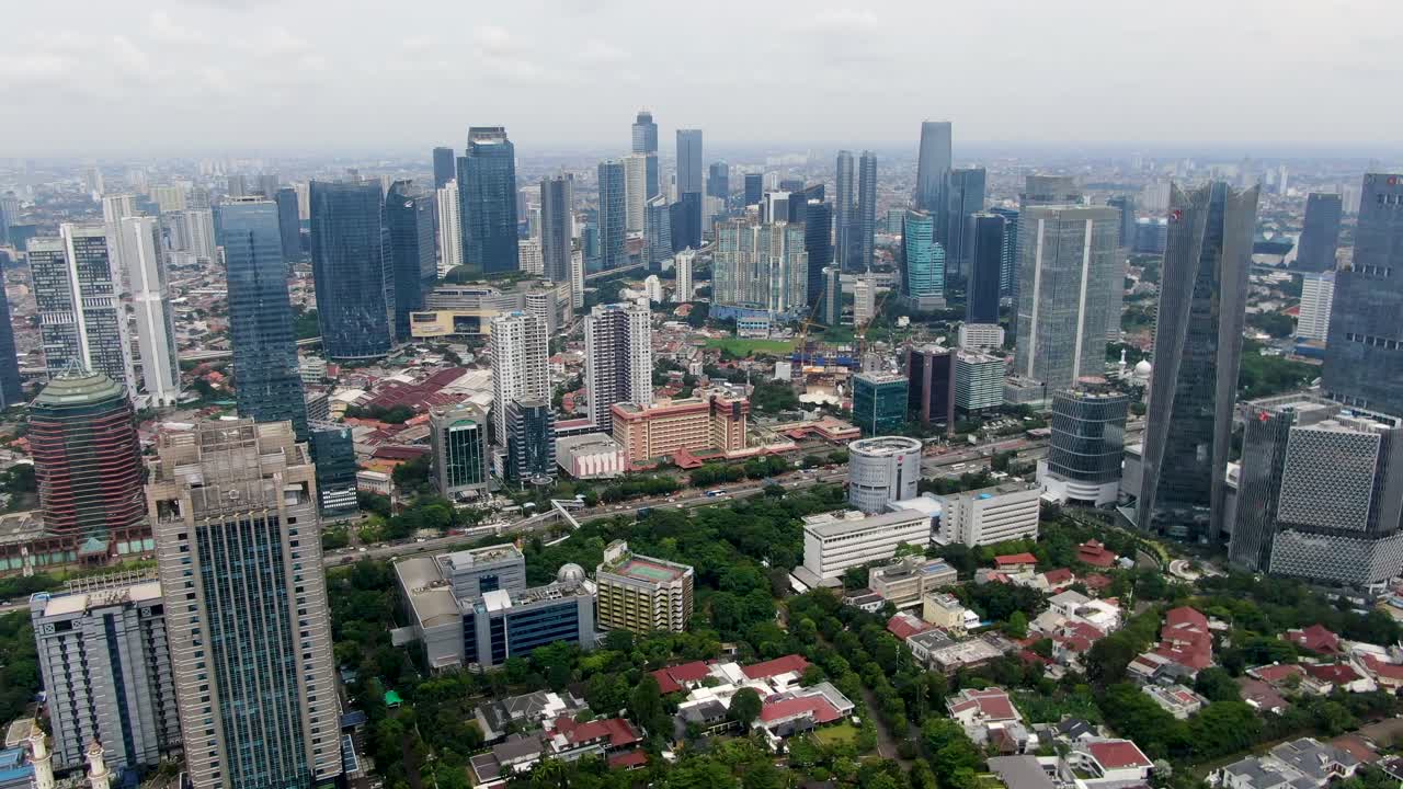 Premium stock video - Skyline of the scbd area in cloudy jakarta ...