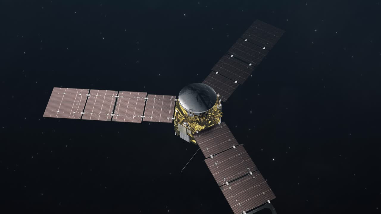 Juno Space Probe Flying By In Outer Space Free Stock Video Footage ...