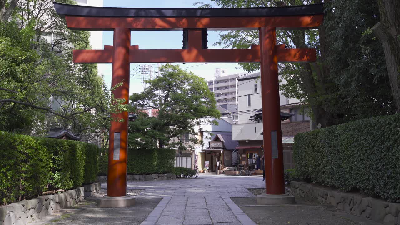 Premium stock video - Typical japanese red torii gate at entrance of ...