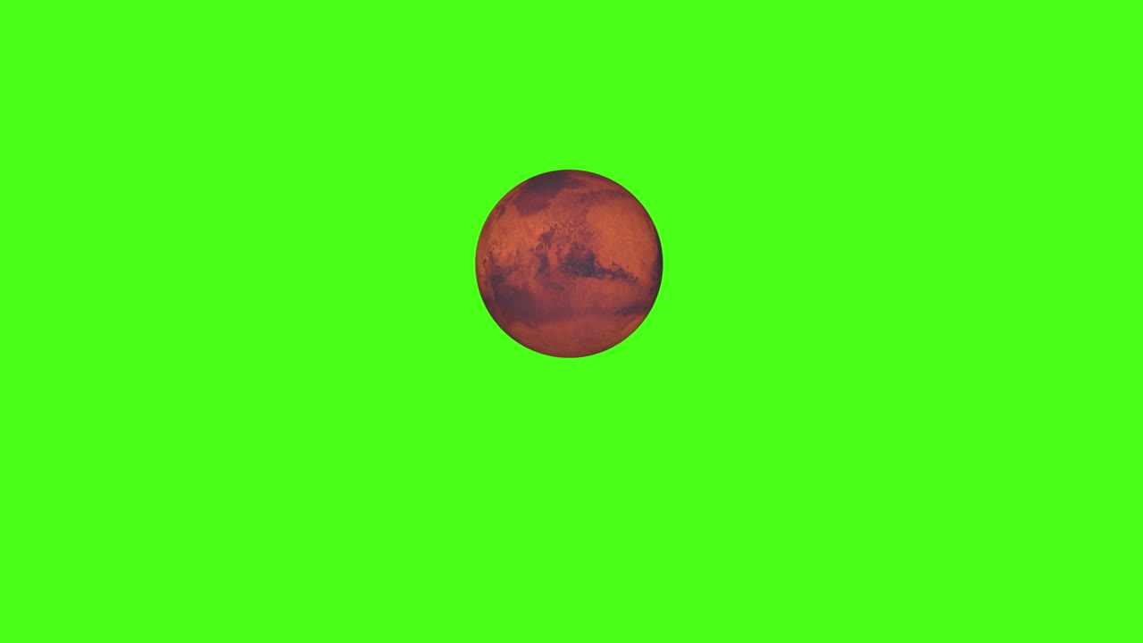 4K Green Screen Planet Mars Rotating Custom Background - 3D CGI ...