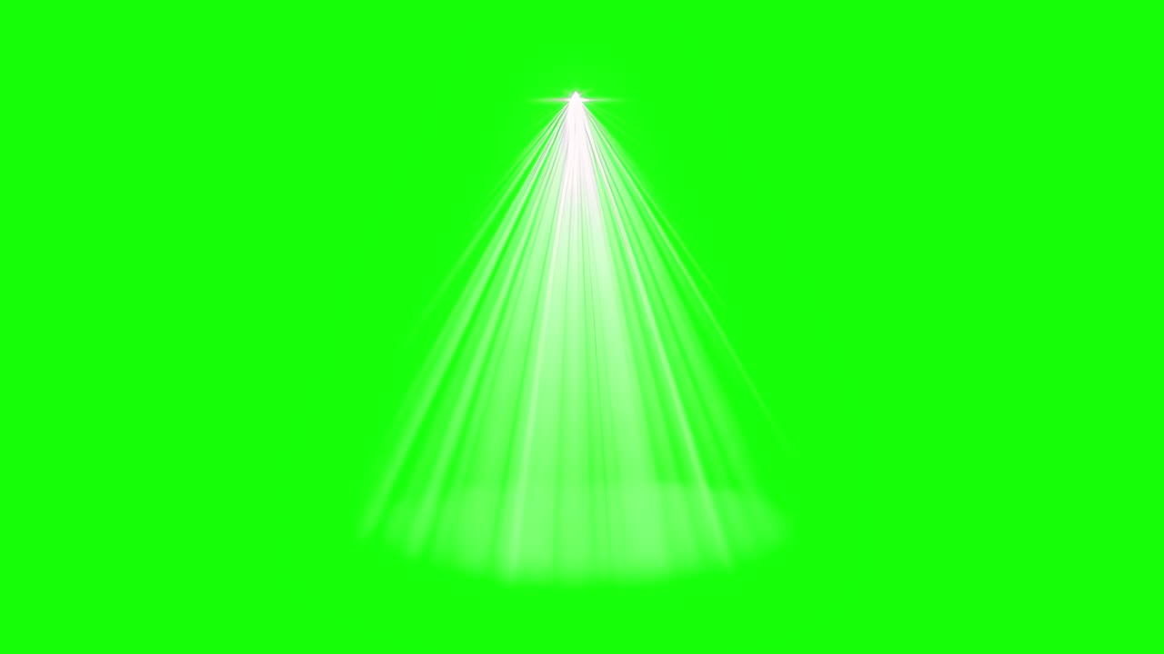 Theater spotlight animation, transparent 4K video, green screen ...