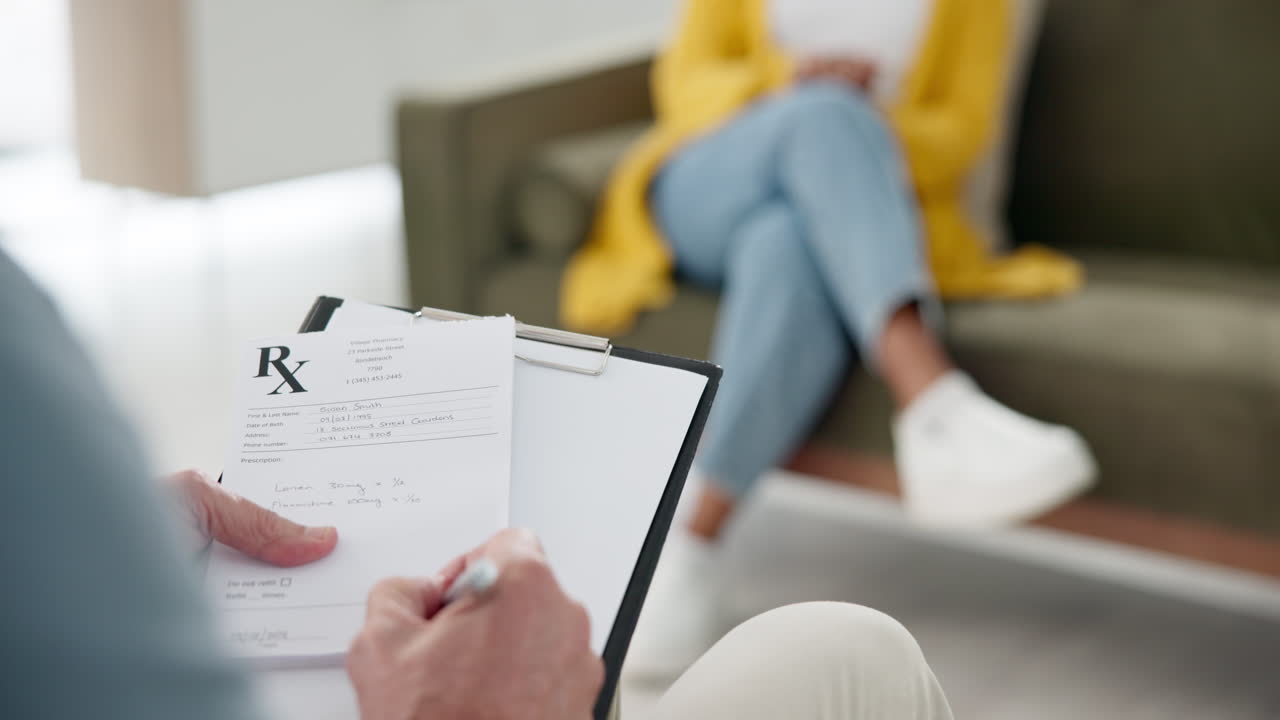 Doctor Writing Prescription for Patient | Premium Stock Video Footage