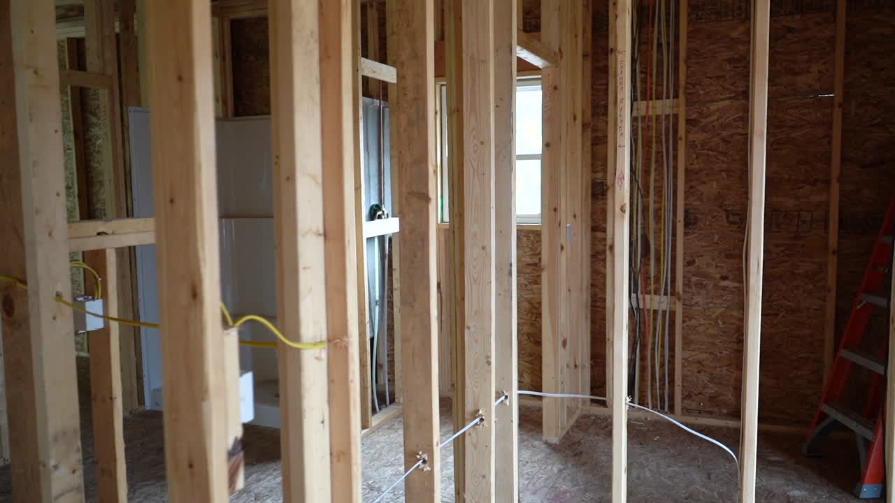 House Under Construction - Indoor View Of The Wooden House Design Free ...