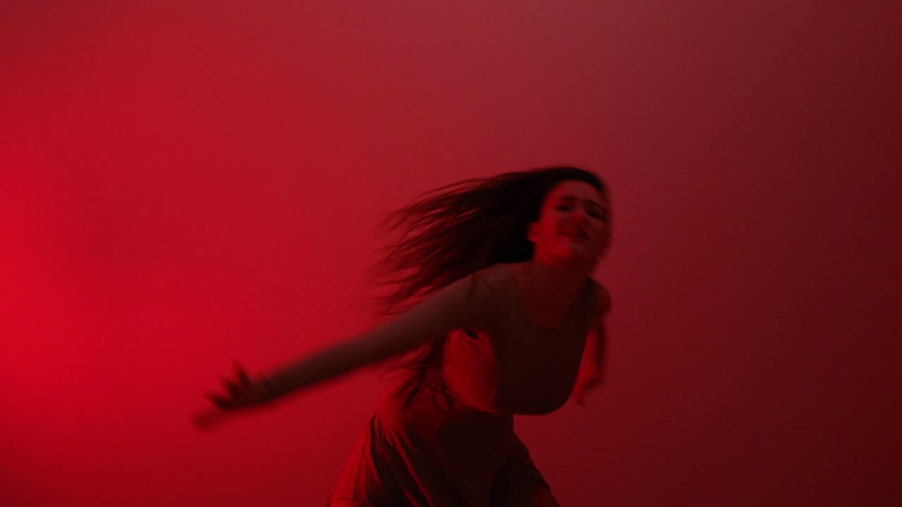 Premium stock video - Young artistic woman expressing herself in blood ...