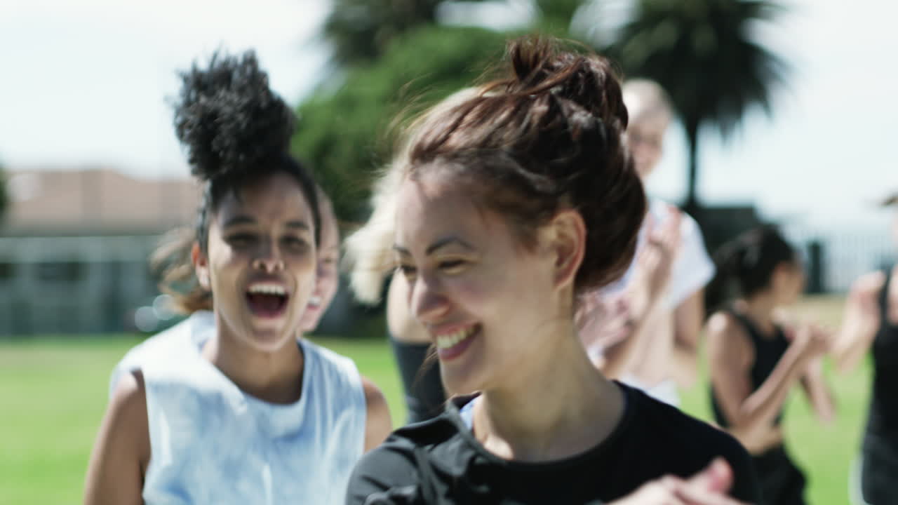 Premium stock video - We've got this, girls!