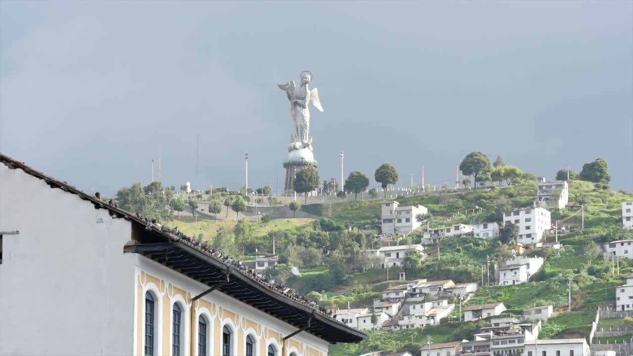 Birds Soar Over Traditional Buildings In Quito Ecuador - Epic El ...