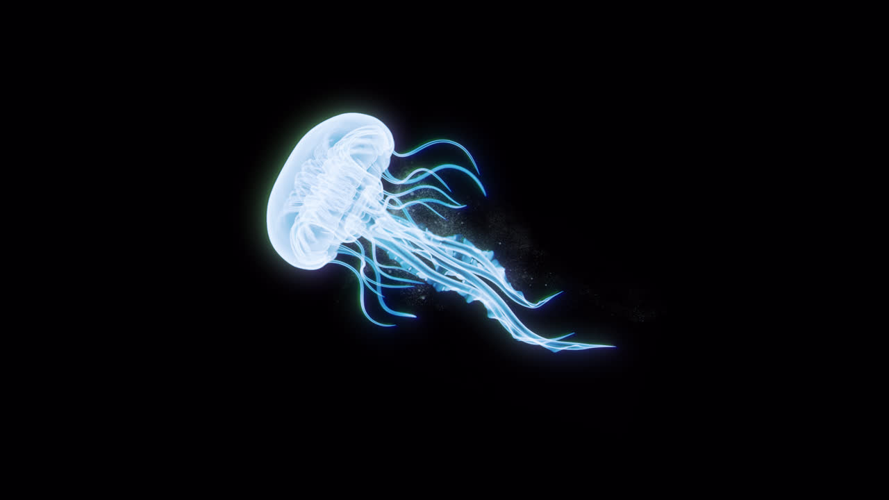 Premium stock video - Jelly fish animation loop with alpha channel 4k ...