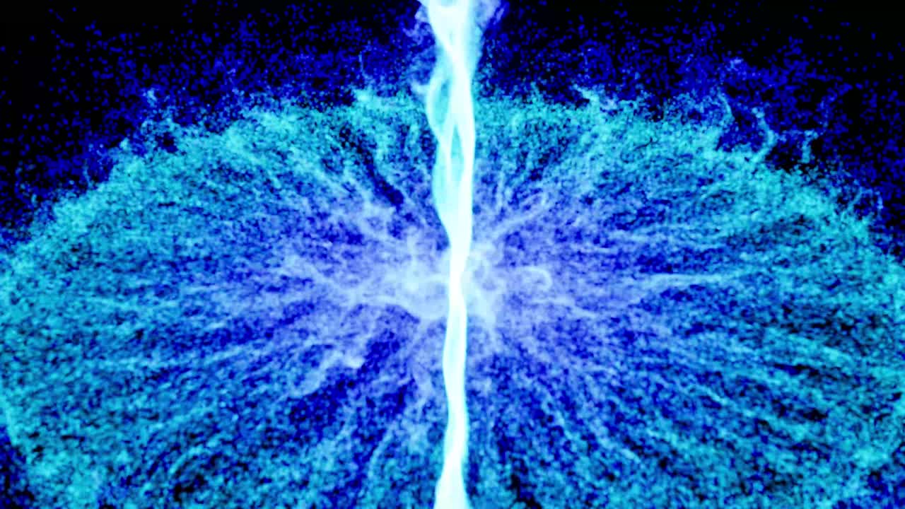 Premium stock video - Visual effects, vfx, blue particles energy ring ...