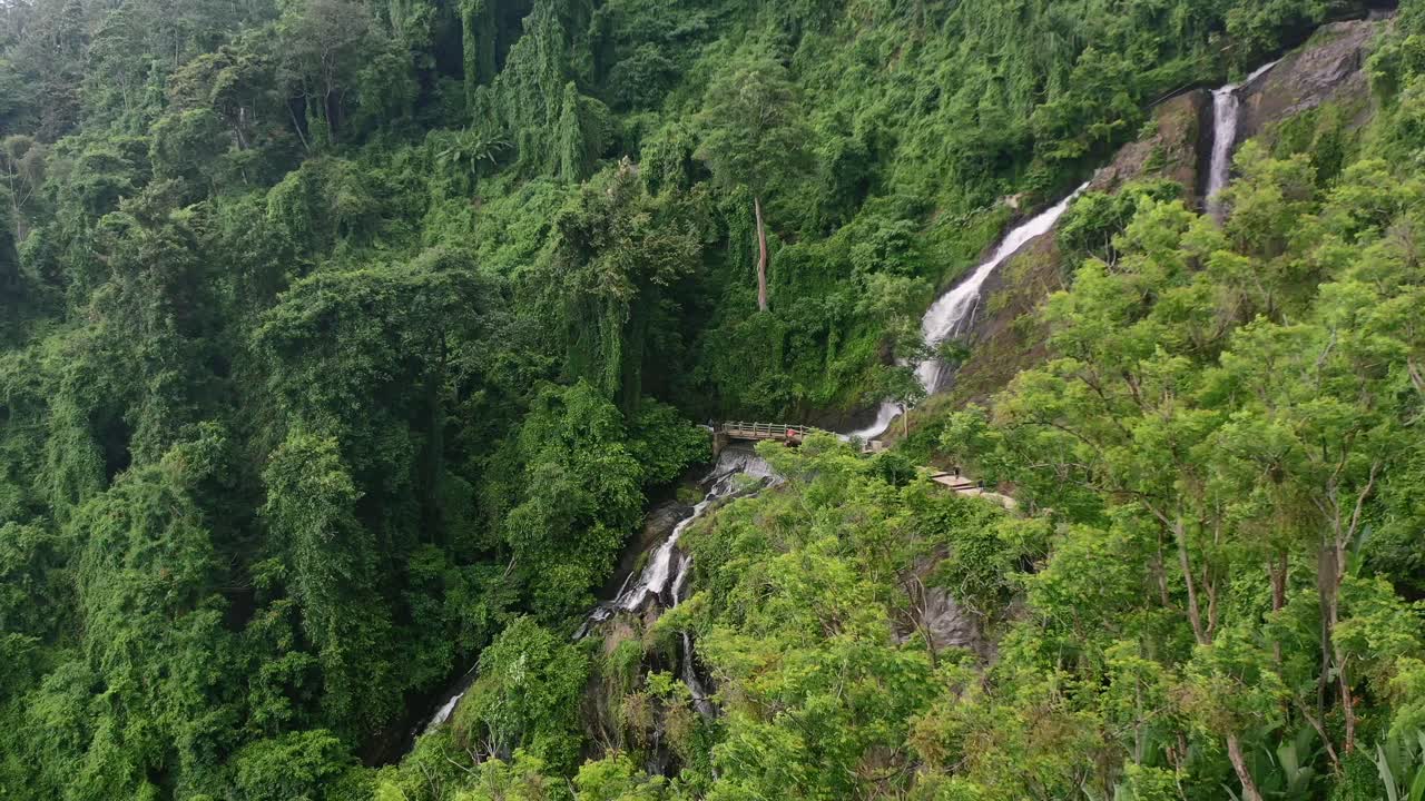Premium stock video - Aerial zoom out through jungle trees on a ...