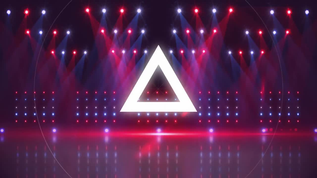 Premium stock video - White triangle pulsing