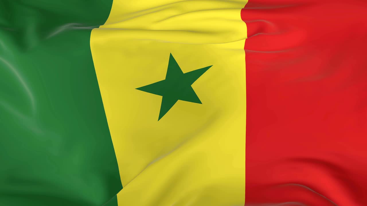 Waving looped flag as background Senegal | Premium Stock Video Footage