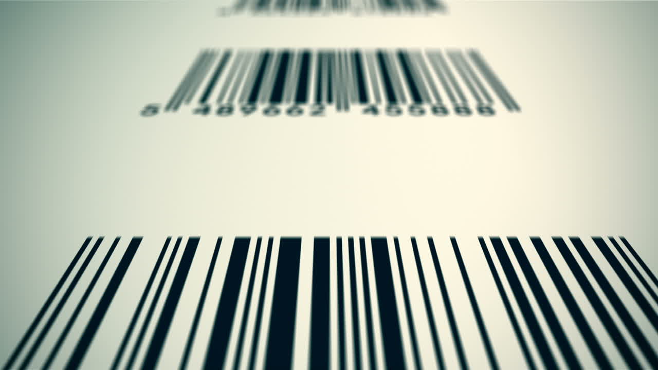 Premium stock video - Animation of laser scanning barcode on the ...