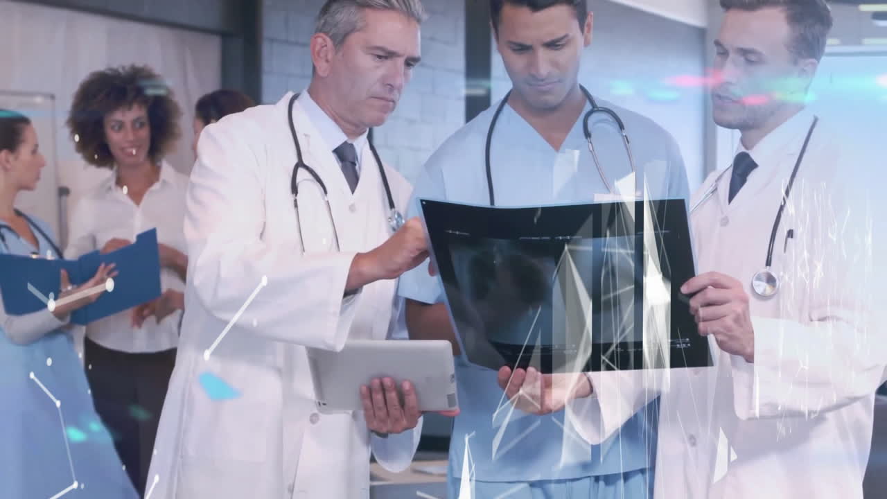 Animation of data processing over diverse doctors | Premium Stock Video ...