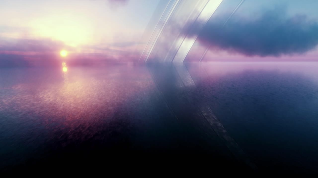 Vídeo Premium - Reflejo del espacio en el mar 4k serenidad cósmica