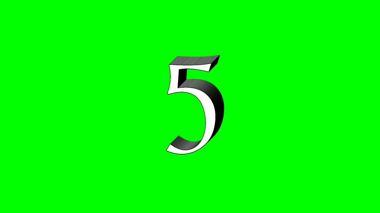 Premium stock video - Number 9 nine animation green screen