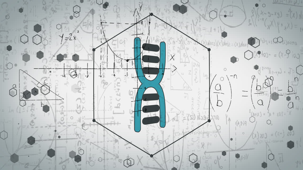 Premium stock video - Animation of mathematical equations and dna ...