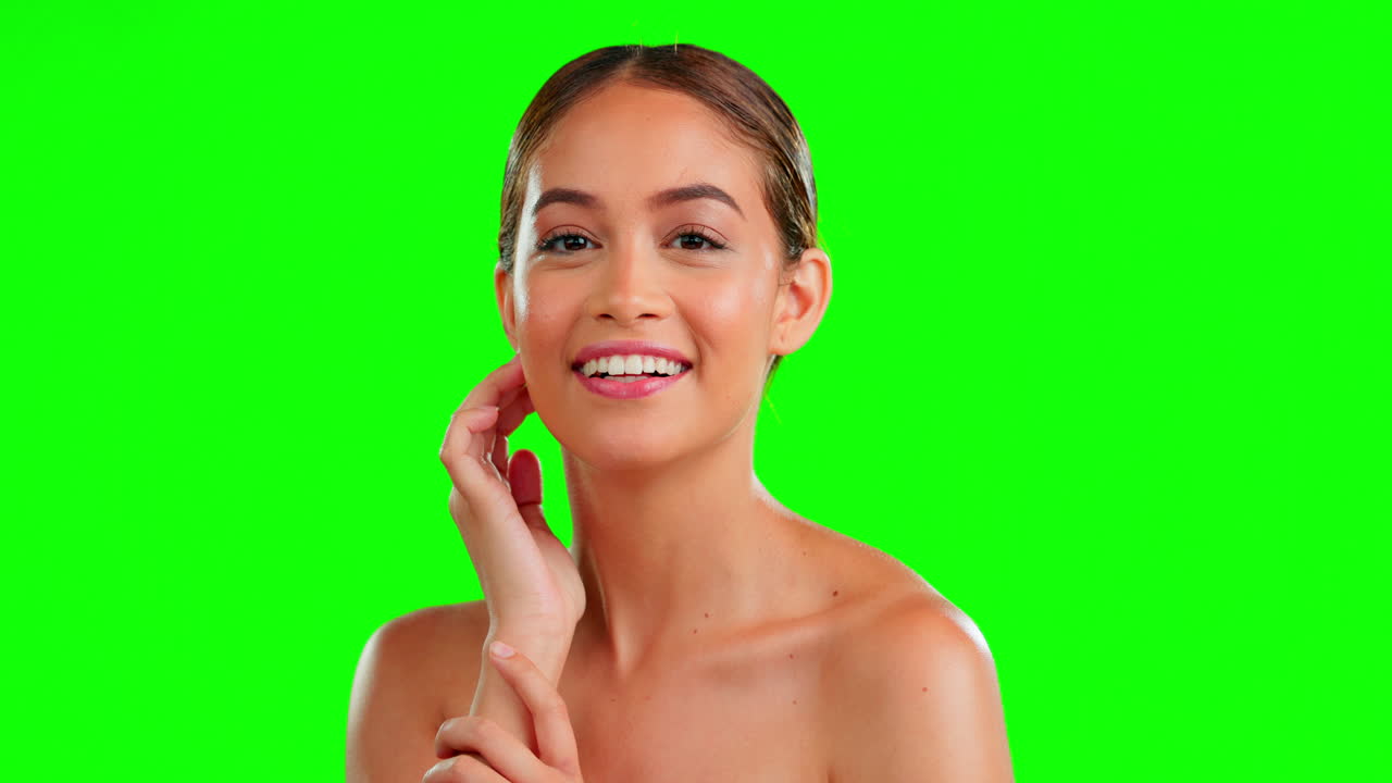 Girl, Beauty And Skincare By Studio Green Screen Free Stock Video ...