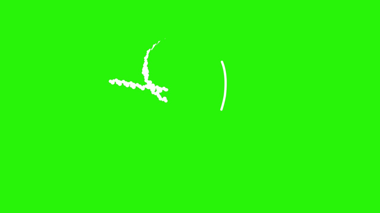 Short line and shapes animation effects elements on green screen chroma ...