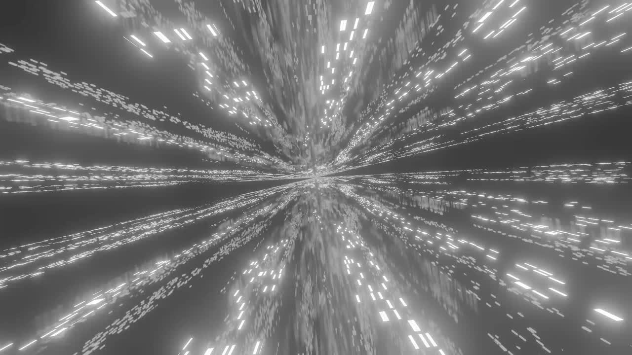 Computerized Animation Of Immersing Into Monochromatic Space Tunnel ...