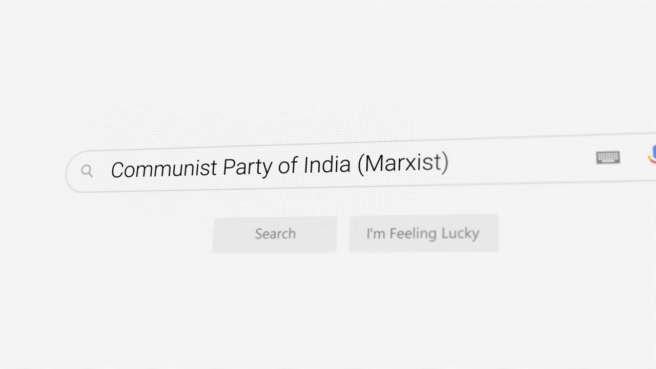 Searching for communist party of india (marxist) on internet browser ...