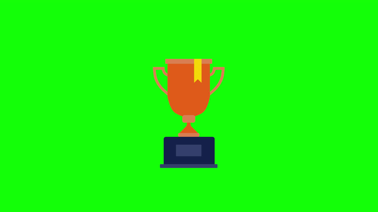 Premium stock video - Competition reward trophy icon loop animation ...