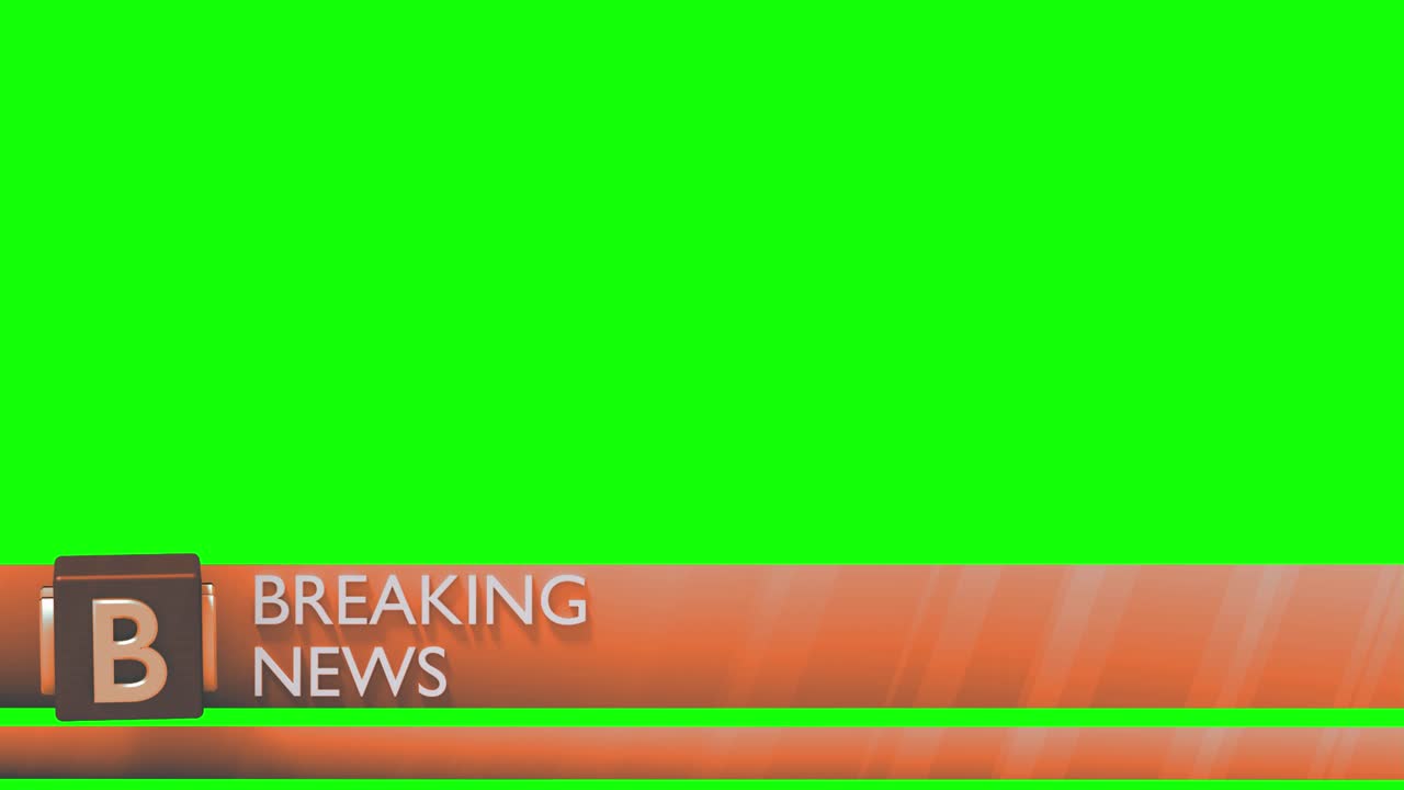 Premium stock video - Breaking news lower third 3rd chyron l3rd loop 4k