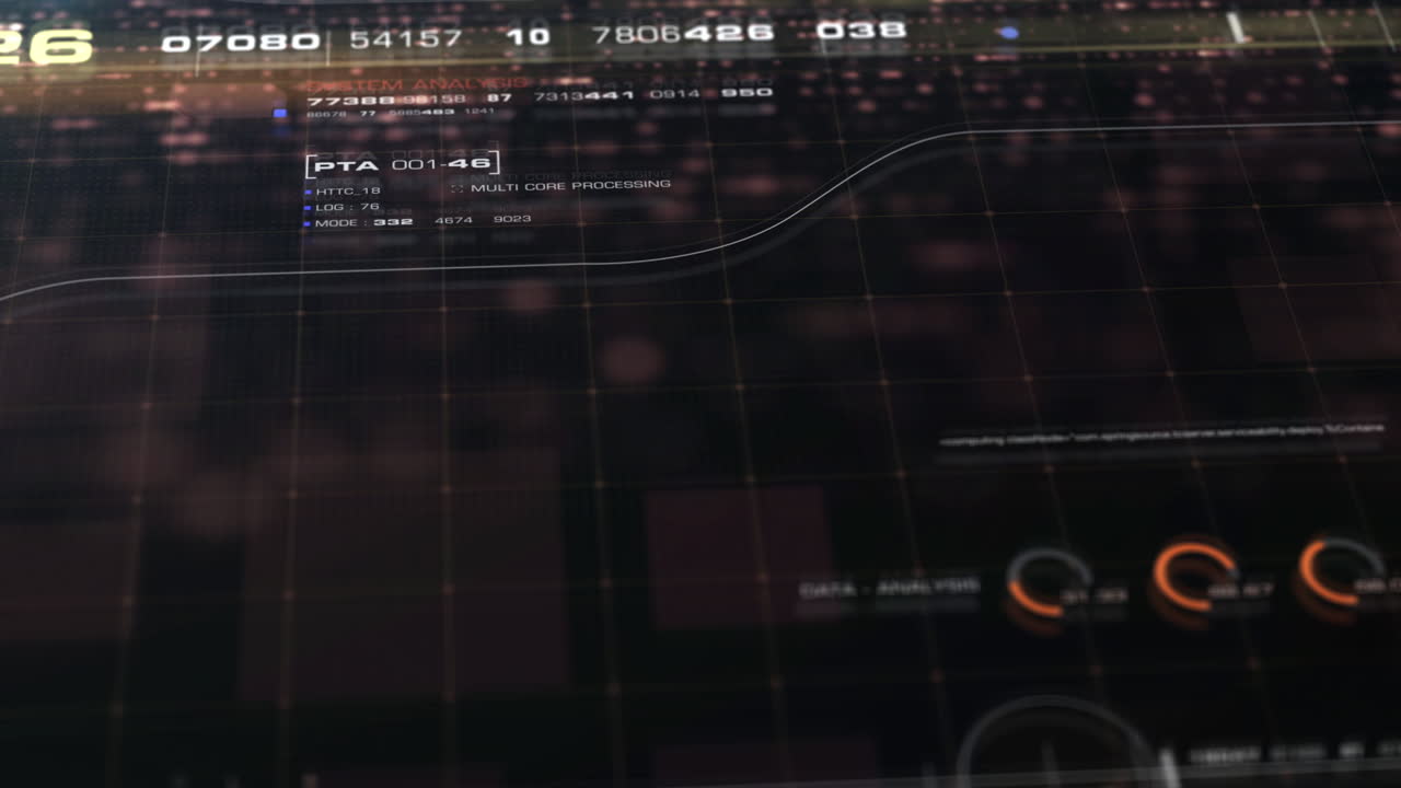 Futuristic Motion Graphic User Interface Head Up Display Screen With Holographic Sun Corona ...