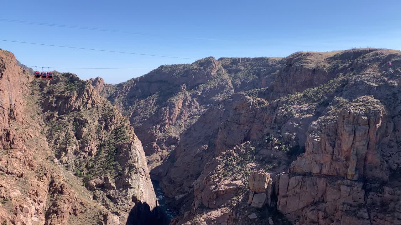 View Of Royal Gorge Red Rocks And Aerial Gondola Ride Over Canyon With ...