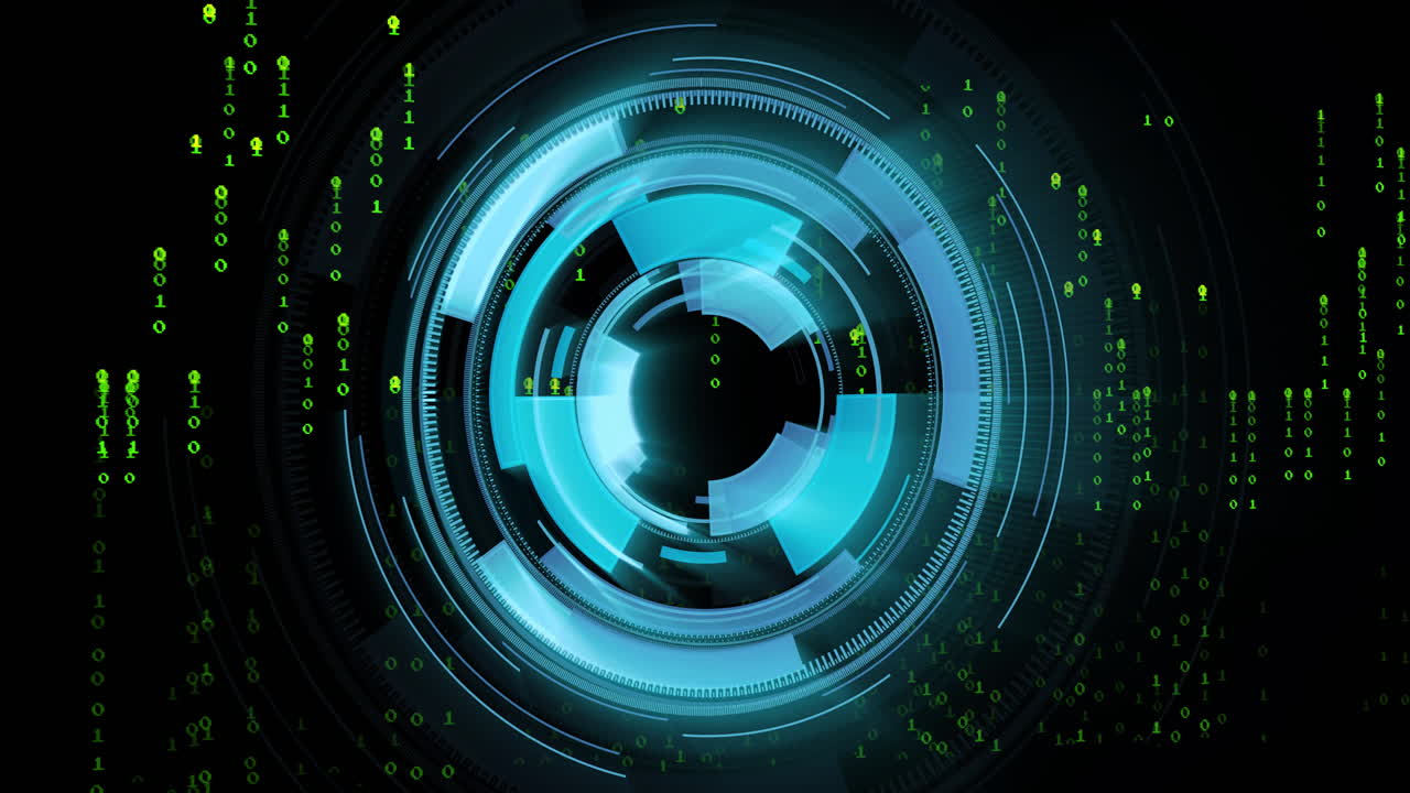 Animation of scope scanning over binary coding | Premium Stock Video ...