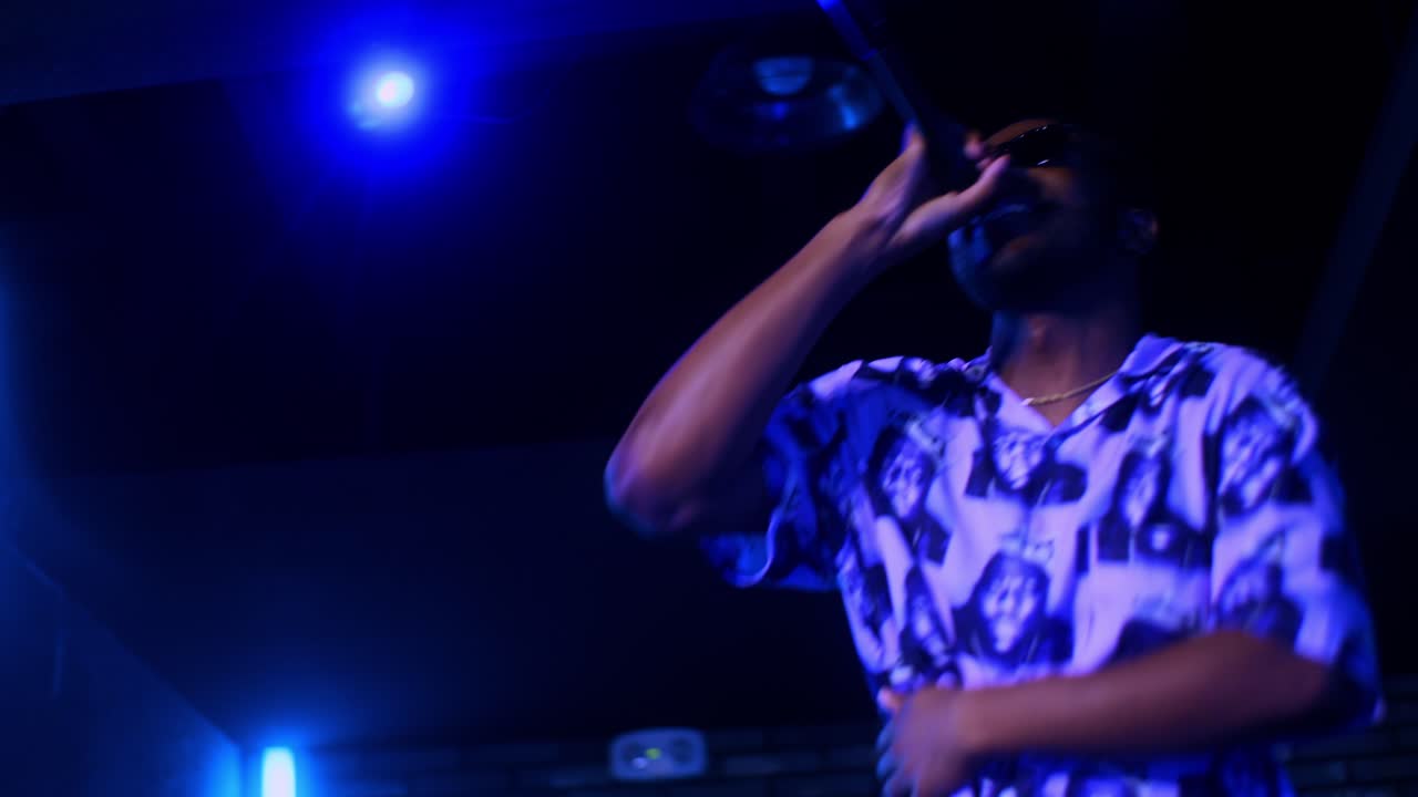 Premium stock video - Black african male man artist singer rapper ...