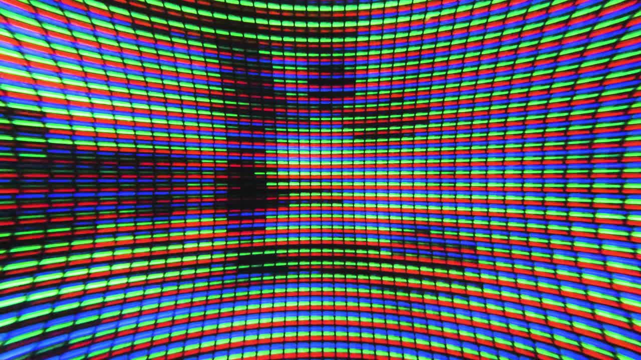 Immersive lcd screen pixel macro visual, colorful glitch pattern ...