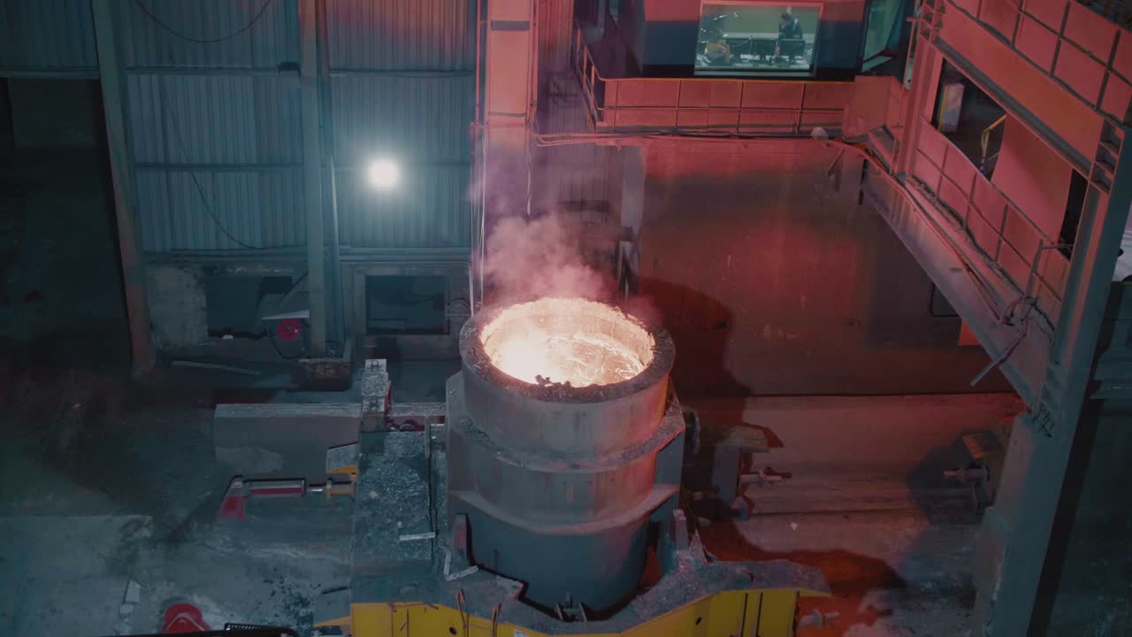 Premium stock video - Inside a foundry, steel manufacturing