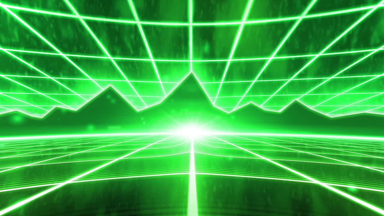 Retro 80s VHS Tape Video Game Intro Landscape Vector Arcade Wireframe ...