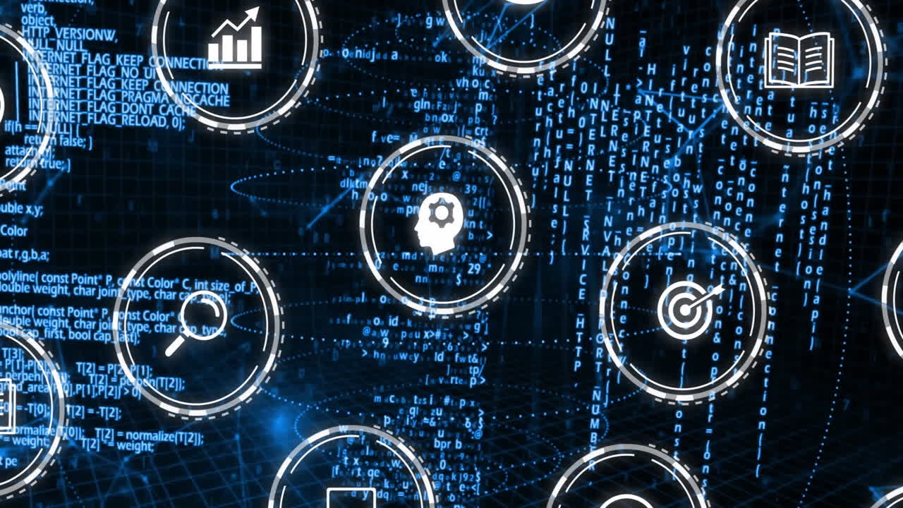 Premium stock video - Binary code and data processing animation over ...