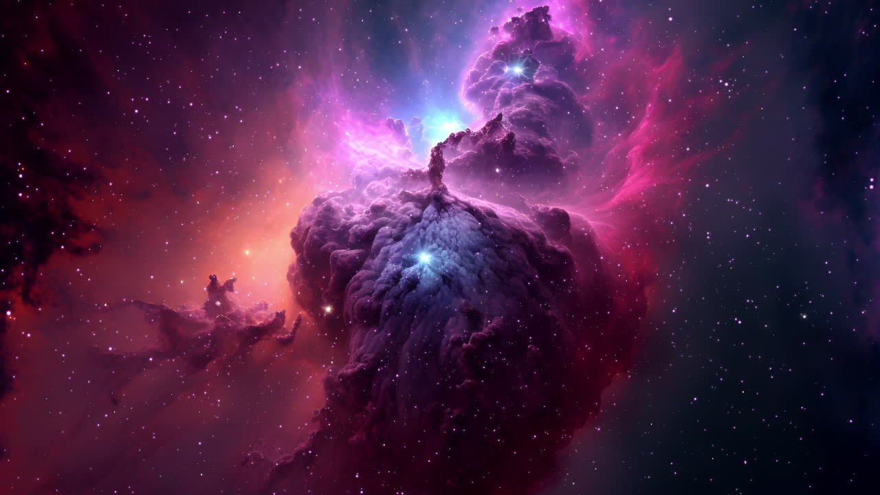 Space Animation Of Flying Through Nebula Free Stock Video Footage ...