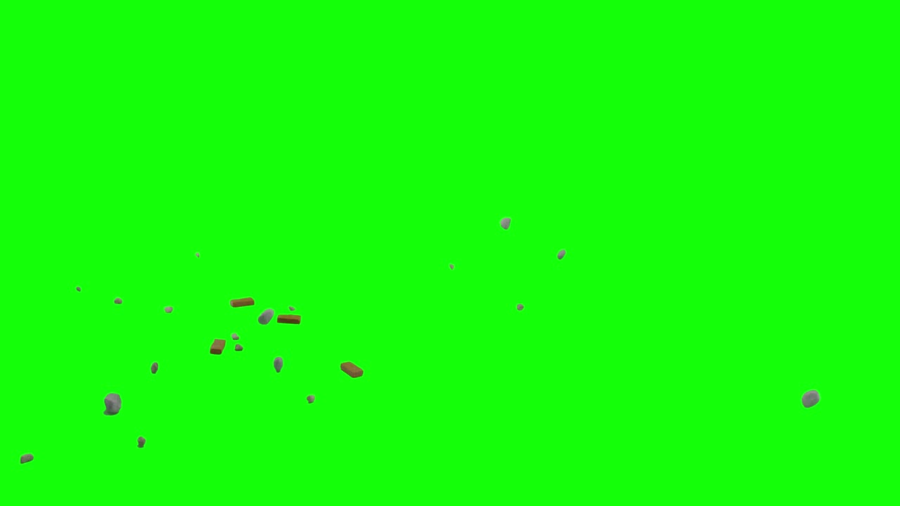Premium stock video - Falling pieces of bricks and rocks, appearing ...