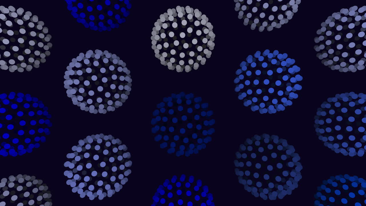 Illusion Neon Spheres Pattern In Rows With Neon Dots On Dark Gradient Free Stock Video Footage ...
