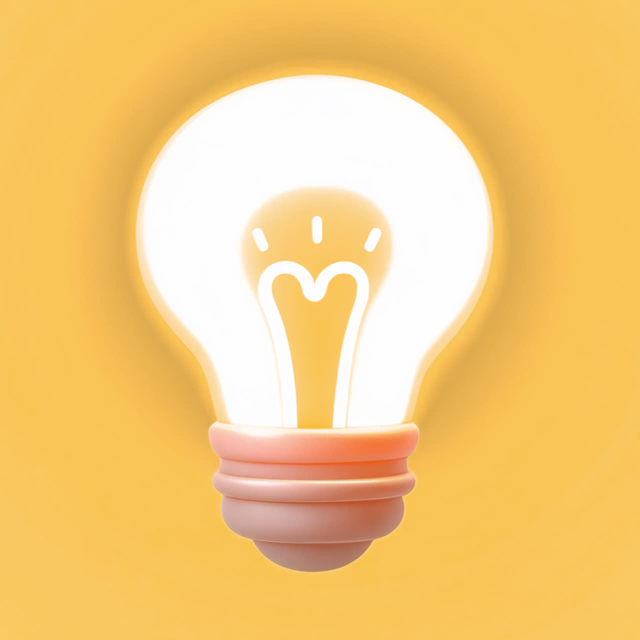 Creative glowing light bulb illustration animated overlay, transparent ...