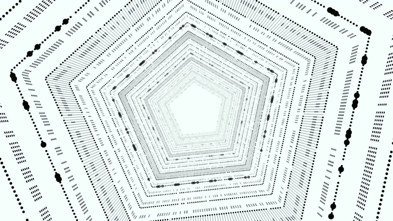 Futuristic Hexagons With Neon Dots And Lines In Vertigo On Dark Gradient Free Stock Video ...