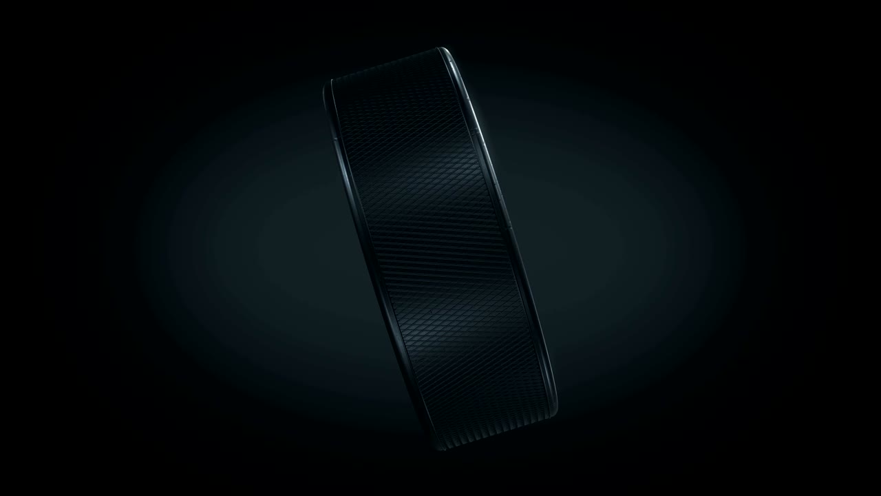 Beautiful Hockey Puck Turning on Black Background in Looped 3d ...