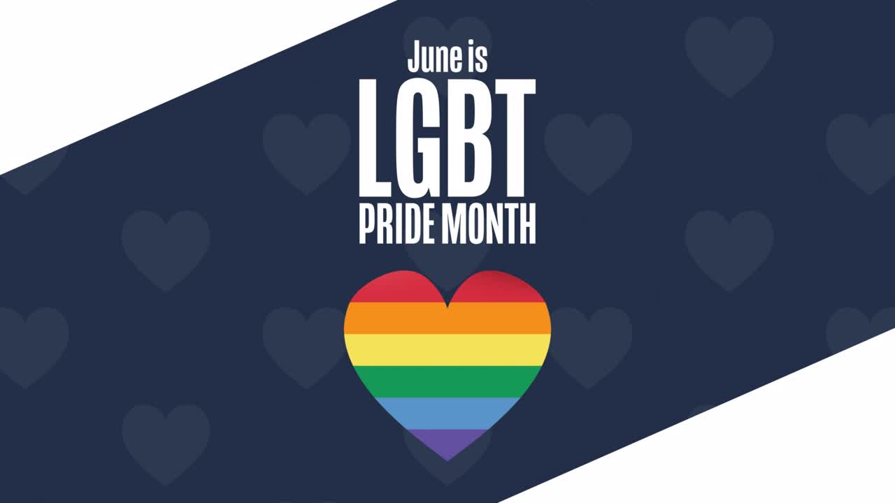 June is LGBT Pride Month. Flat holiday animation. Motion graphic design ...