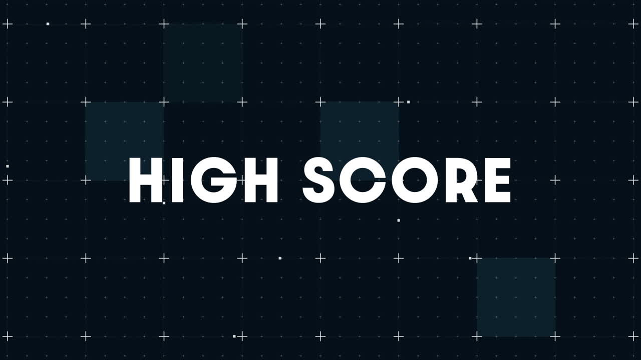 animation of high score text in white over white grid and cursors on ...