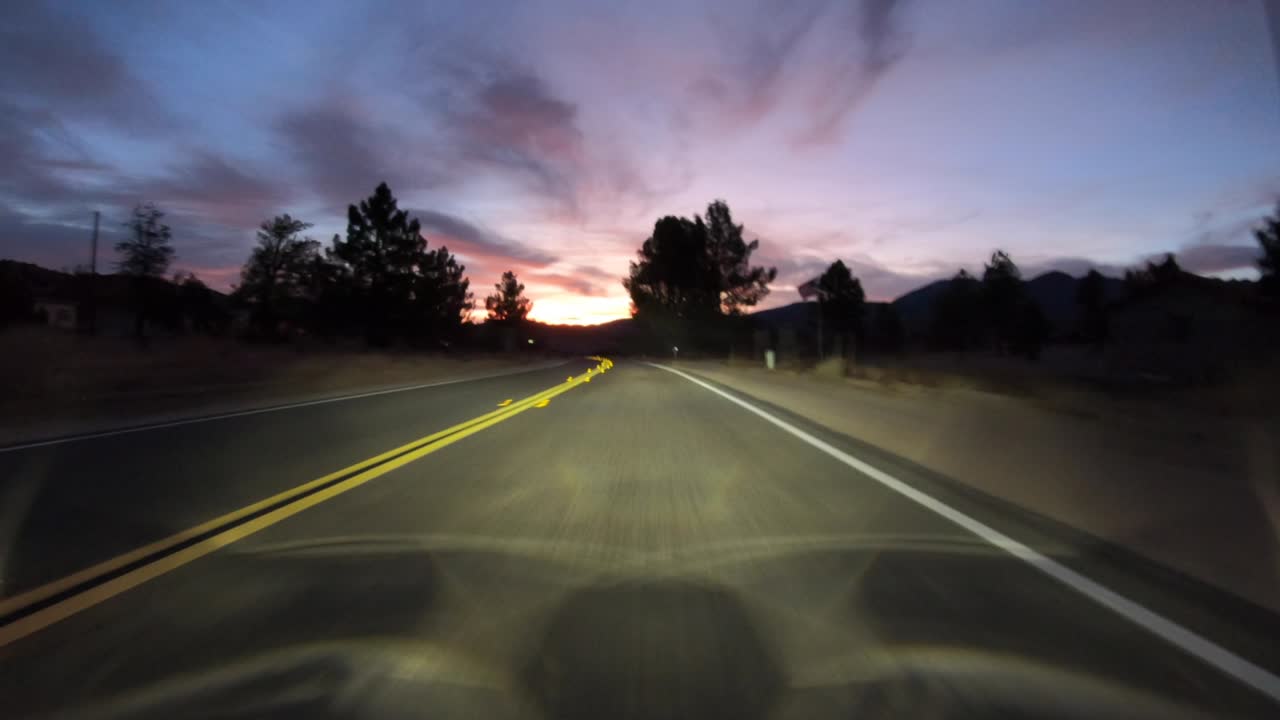 Desert Road Dawn Driving Time Lapse | Premium Stock Video Footage