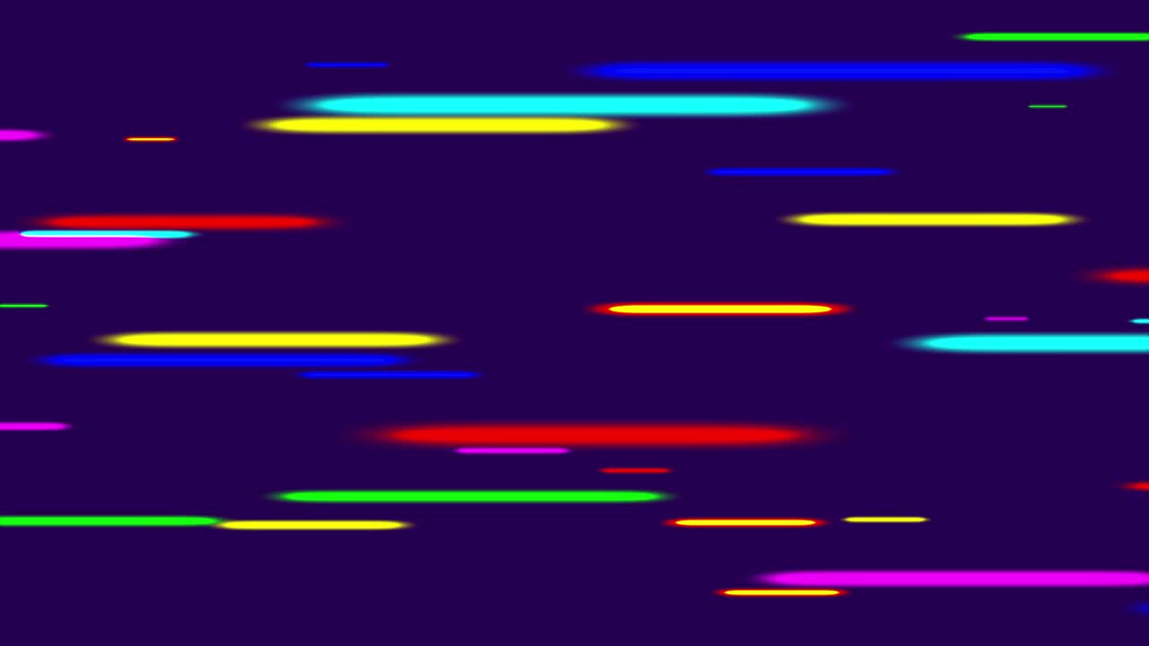 Seamless Loop Background Of 2D Animation Of Glowing Horizontal Neon ...