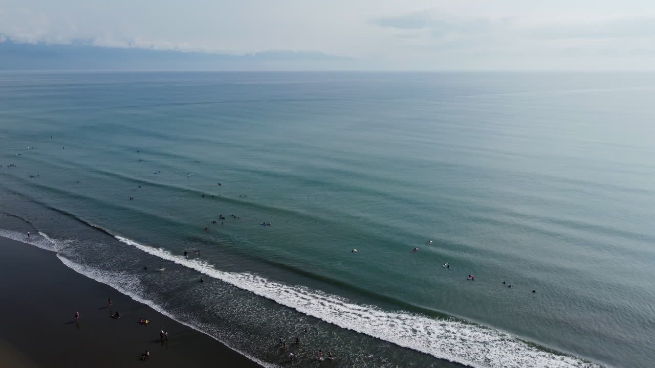 Cinematic Shot Of Marvelous Beach In Front Of Nalu Surf Camp, Baler ...