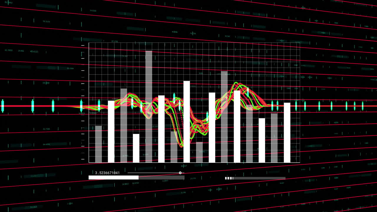 Premium stock video - Financial data analysis animation over ...